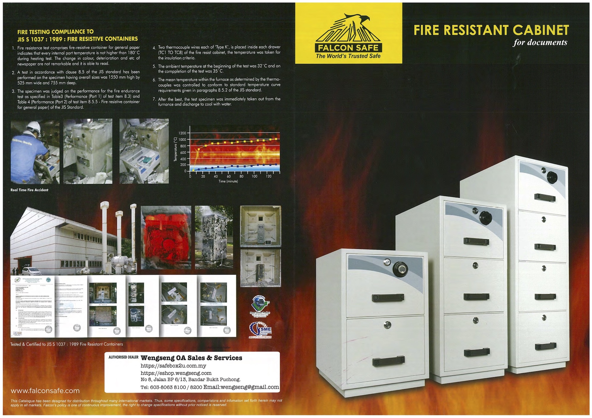 Falcon FRC4 4 Drawer Fire Resistant Cabinet (individual lock) - Safe ...