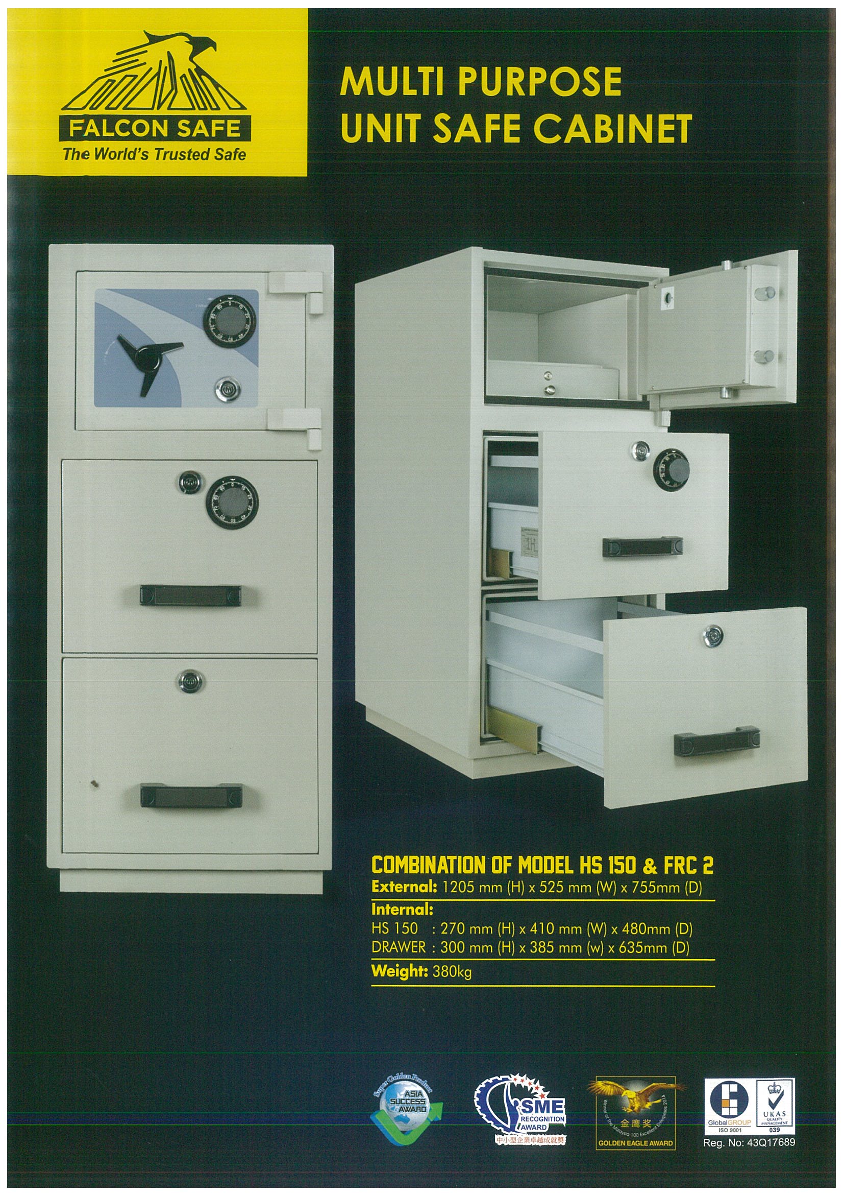 Falcon Multi Purpose Unit Safe (MPU) Cabinet - Safe Box Malaysia