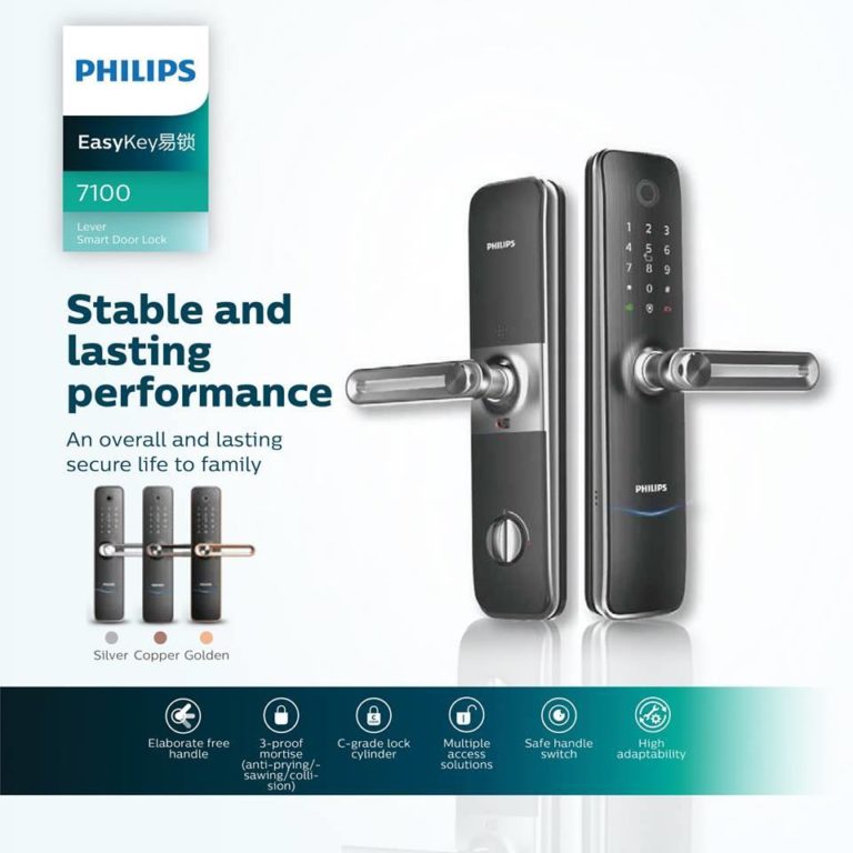 Philips Easykey 7100 Fingerprint Digital Door Lock - Safe Box Malaysia